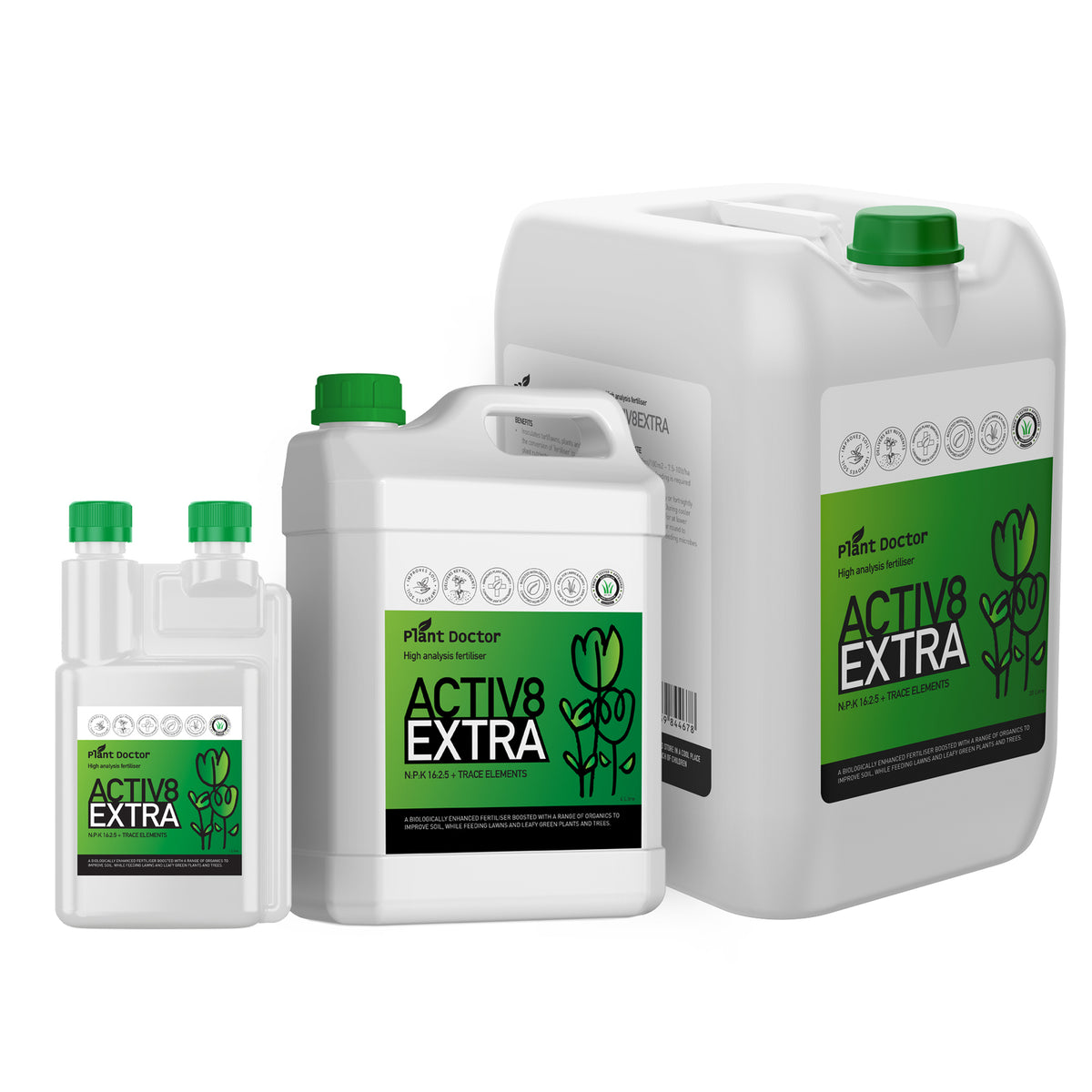 Plant Doctor Activ8EXTRA Boosted Liquid Fertiliser (16-2-5 + Trace ele ...
