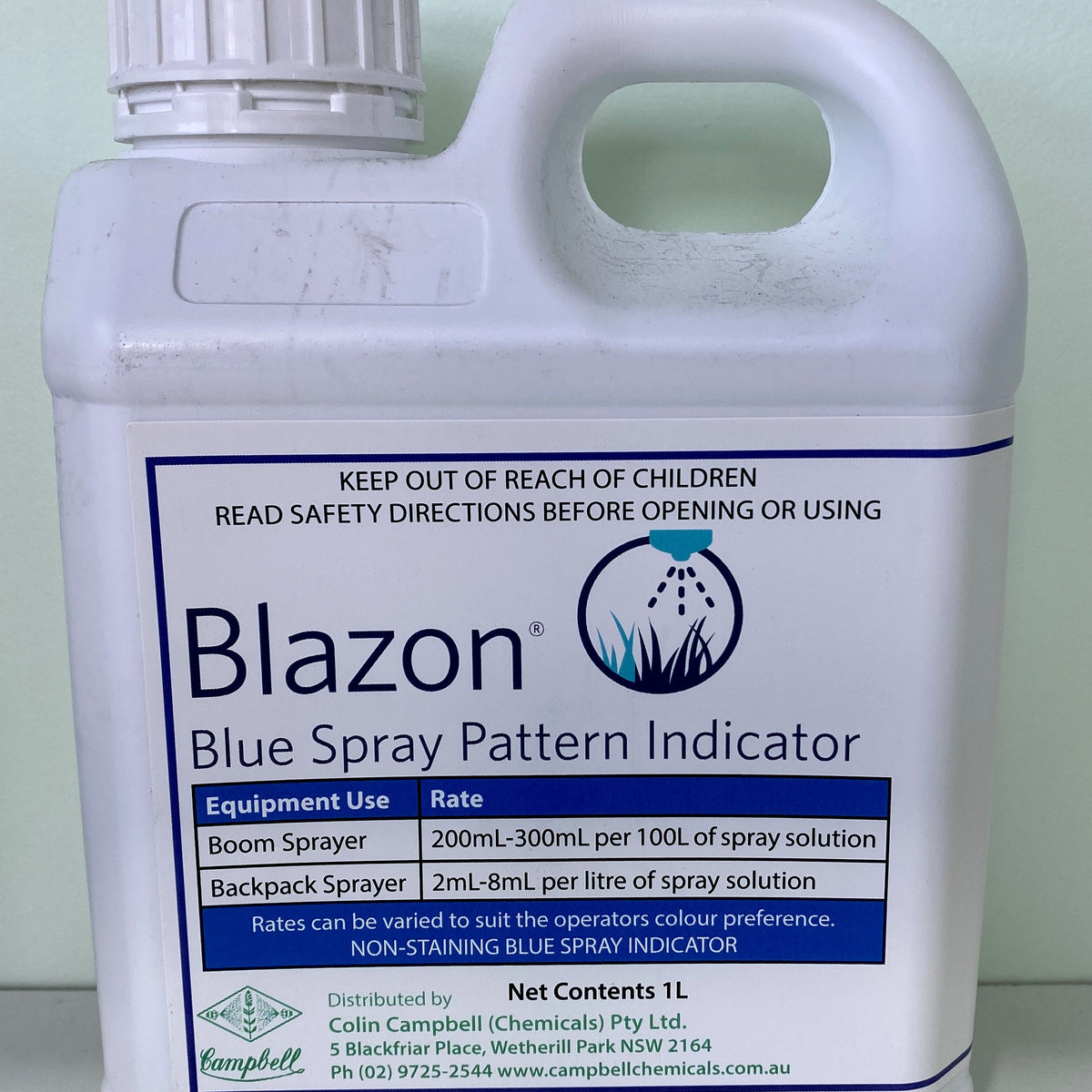 Blazon Blue Spray Indicator 1L — Hunter Lawn Care Supplies