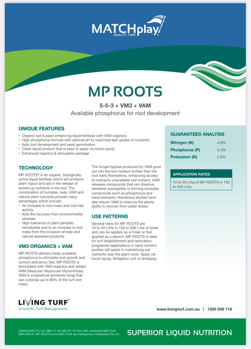 MP Roots Liquid Fertiliser (5-5-3) + Biostimulants - 20L — Hunter Lawn ...