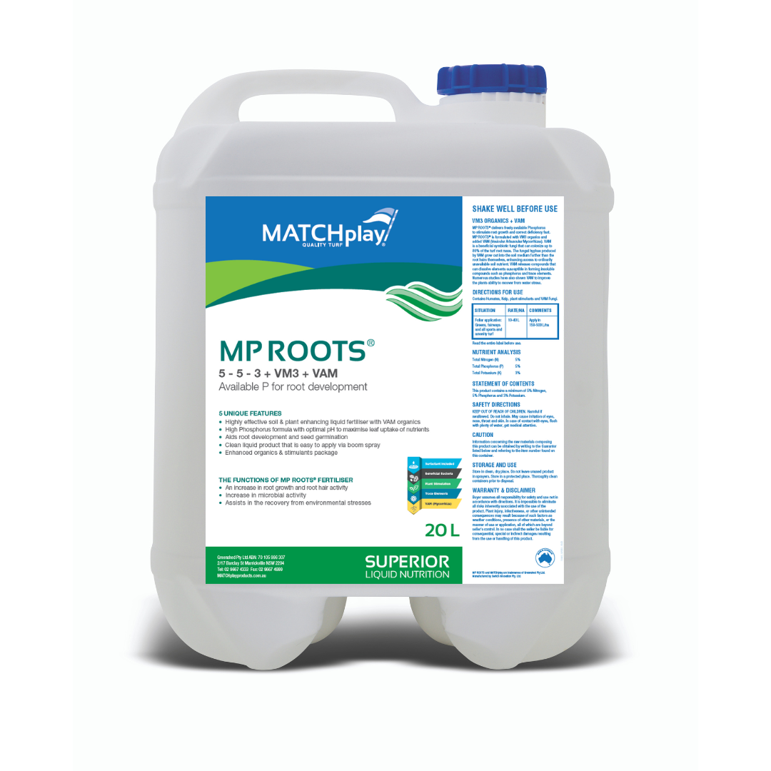 MP Roots Liquid Fertiliser (5-5-3) + Biostimulants - 20L — Hunter Lawn ...